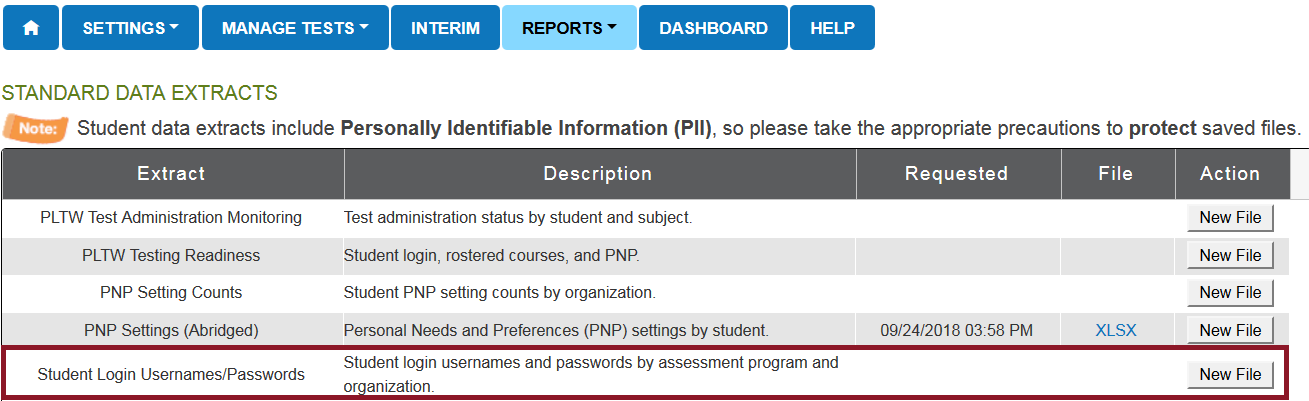 Where do I access student Assessment usernames and passwords?